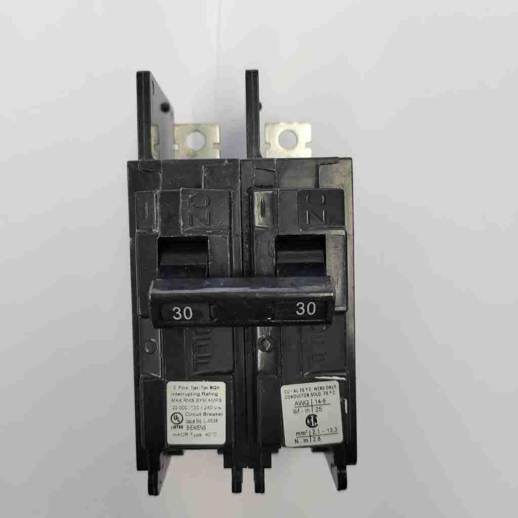 BQ2B030H– SIEMENS 2P30A 240V BOLT ON 22kA BREAKER - Northern Breaker Group